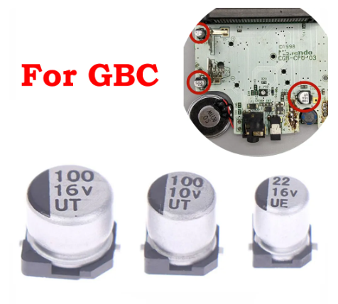 Gameboy Color Capacitor Set - A breath of fresh air for your retro ...